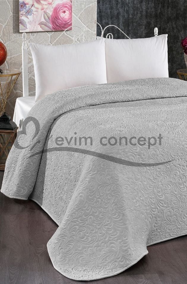 Eco concept Gri Renk Emboss Battaniye Çift Kişilik Battaniye 220x240 ...